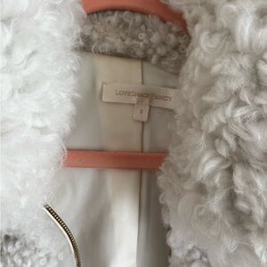 LoveShackFancy | Jackets & Coats | Loveshackfancy Cream Bomber Jacket ...
